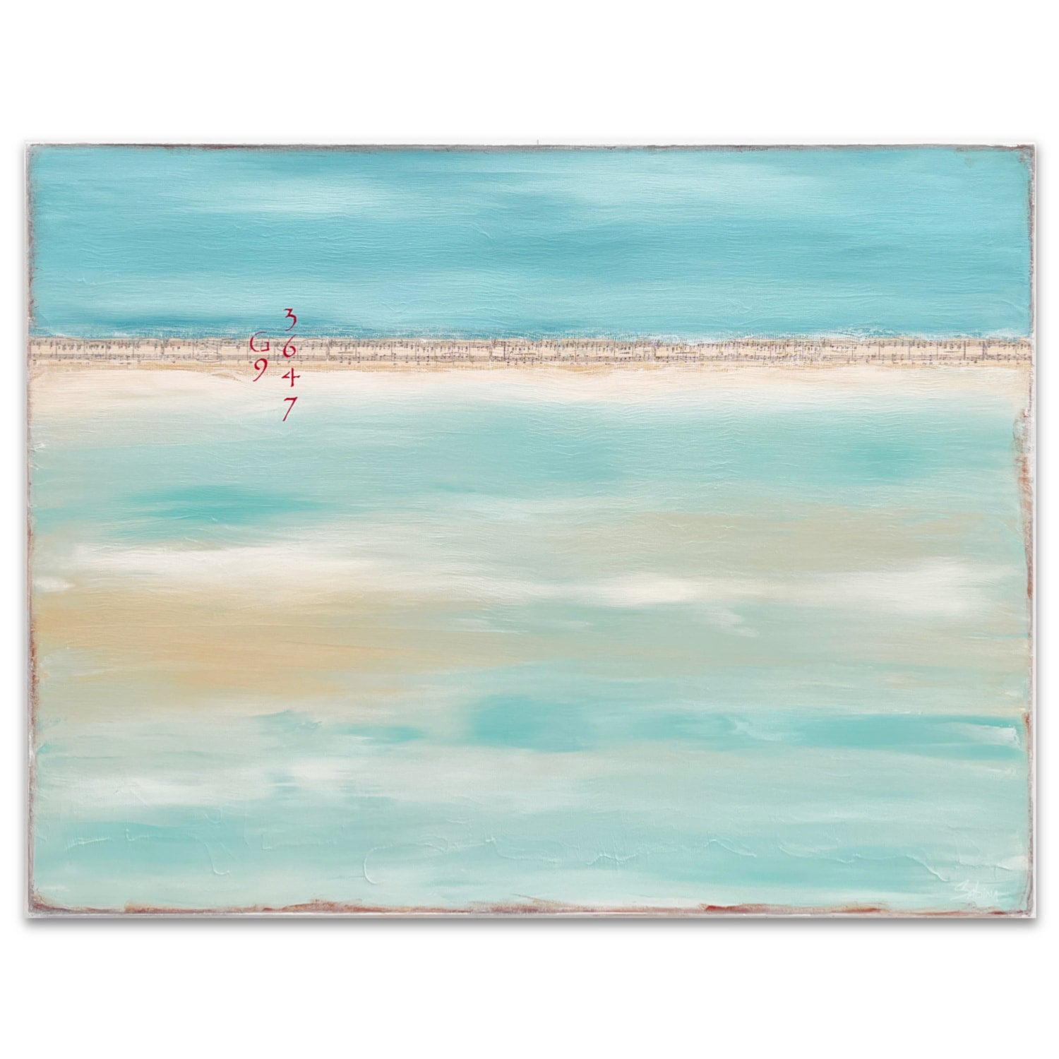 Peninsula Bliss l Coastal Abstract Minimalist Beach Art Painting ...